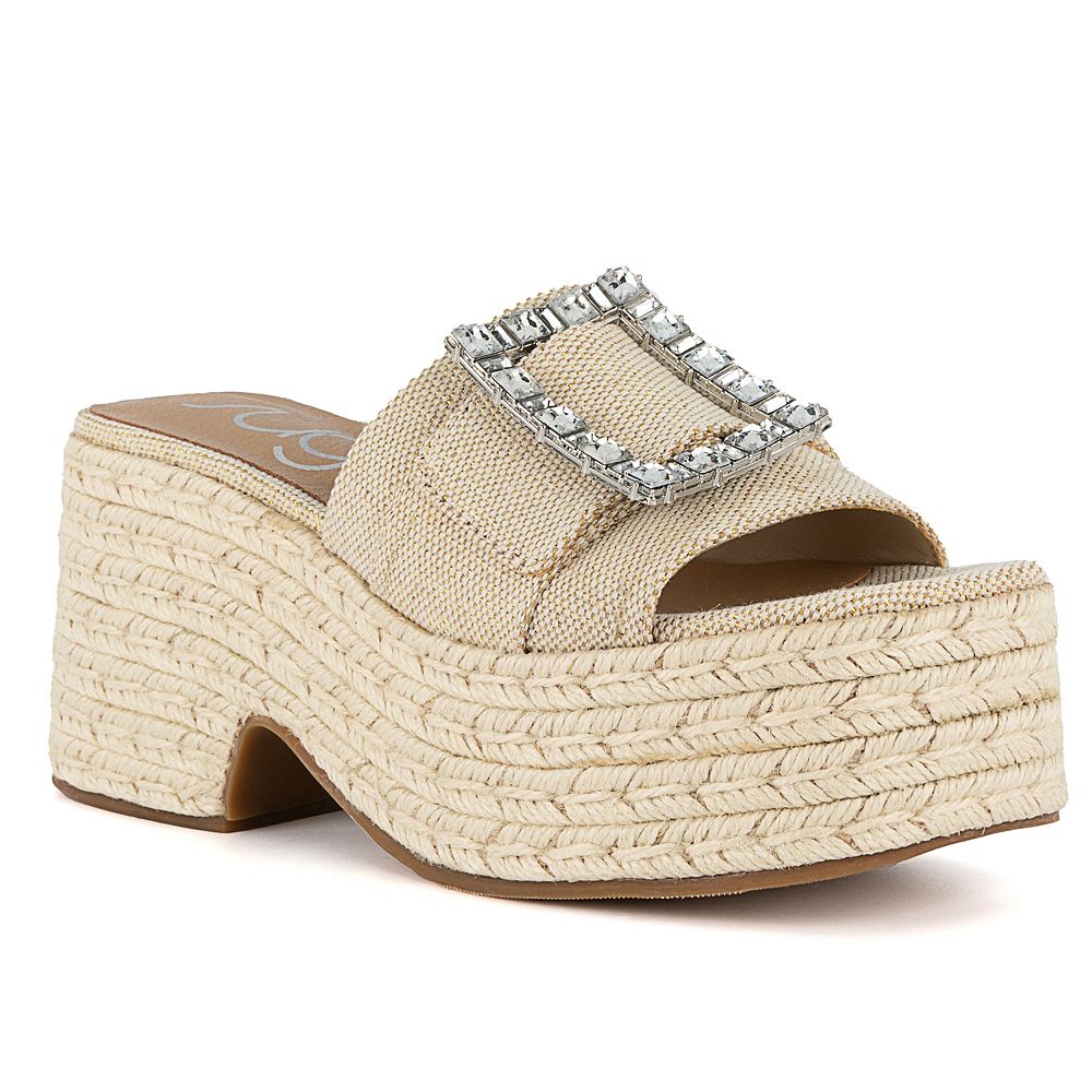 sugar Remote Women's Rhinestone Espadrille Sandals