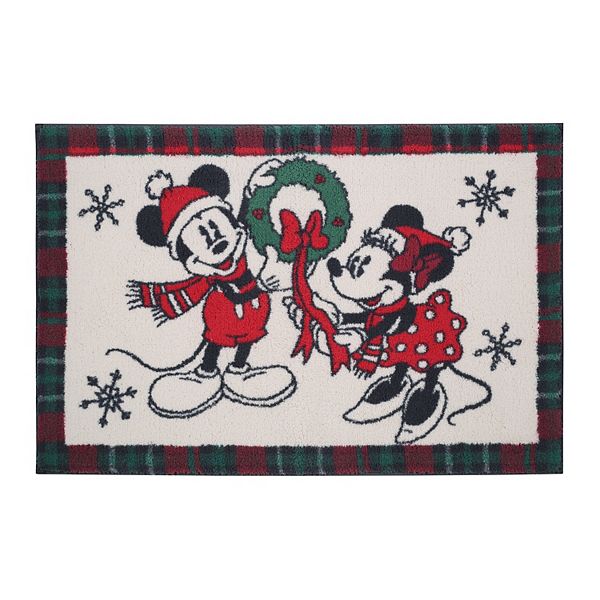 Disney's Mickey Mouse & Minnie Mouse Holiday Bath Rug by St. Nicholas ...