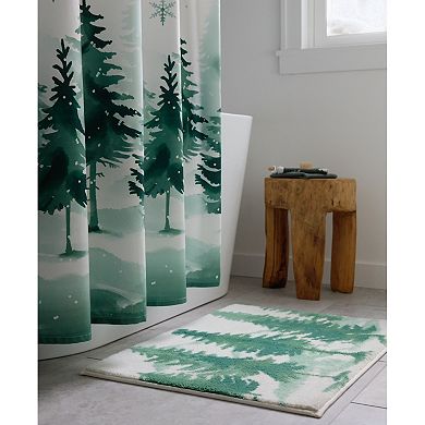 St. Nicholas Square® Watercolor Trees Bathroom Rug