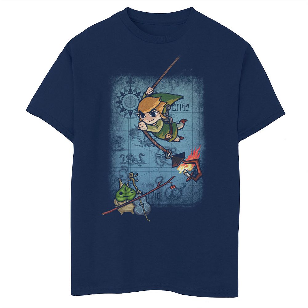 Boys The Legend Of Zelda Link Swinging Husky Graphic Tee