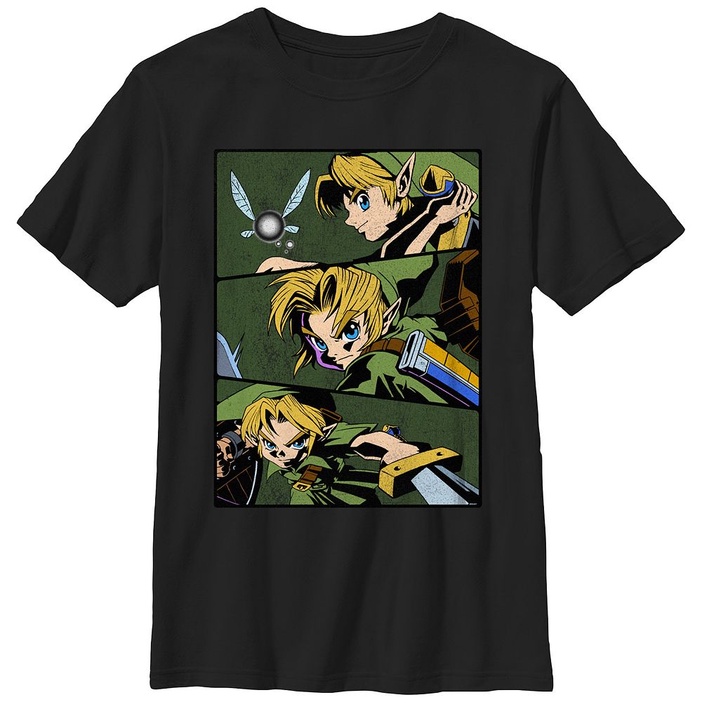 Boys The Legend Of Zelda Link Action Portraits Husky Graphic Tee
