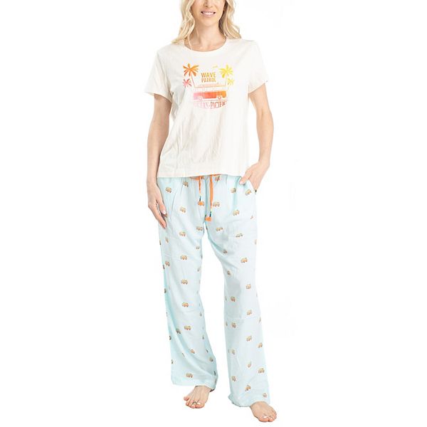 Women's Ocean Pacific® Vibes Sleep Tee and Pants Set