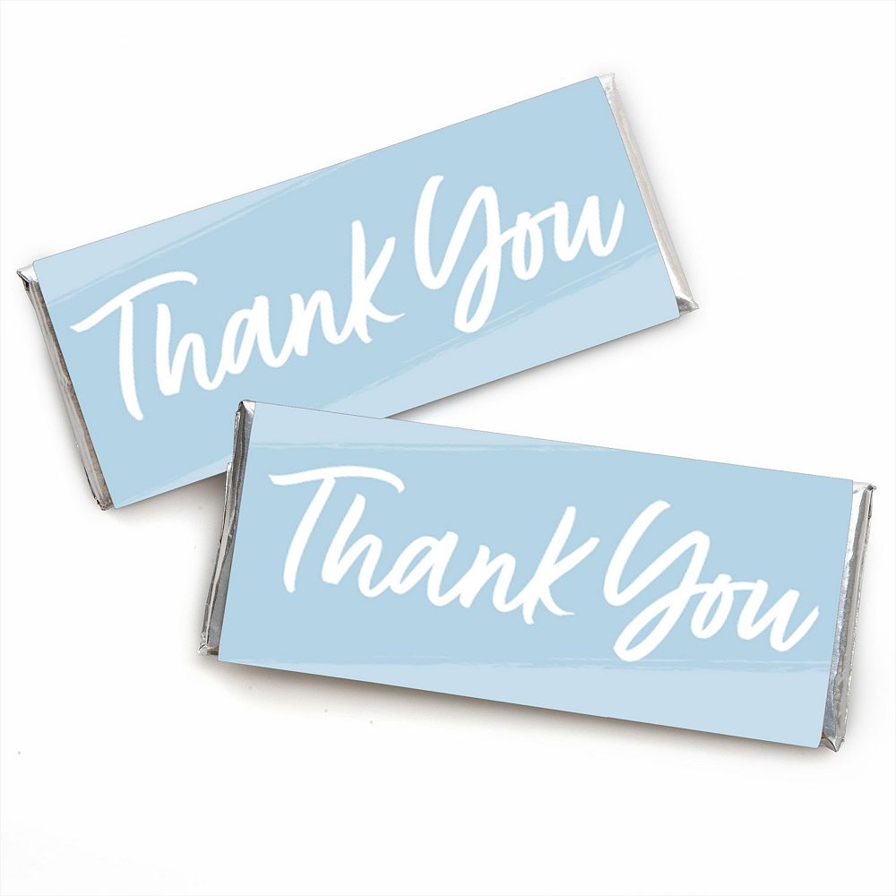 Big Dot Of Happiness Dusty Blue Elegantly Simple - Candy Bar Wrapper ...