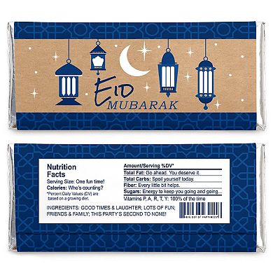 Big Dot Of Happiness Ramadan - Candy Bar Wrapper Eid Mubarak Favors ...