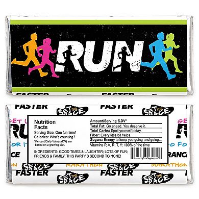 Big Dot Of Happiness Set The Pace - Running - Candy Bar Wrapper Party ...
