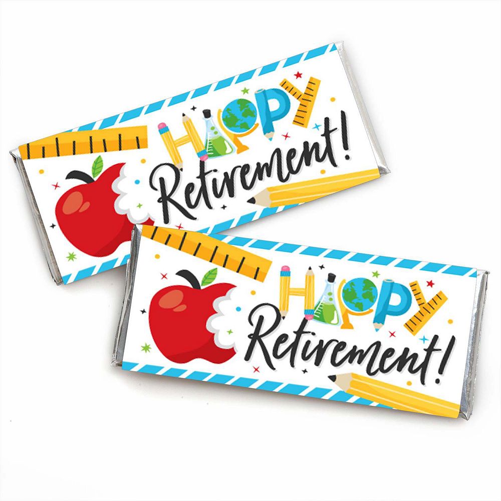 Big Dot Of Happiness Teacher Retirement Candy Bar Wrapper Happy ...