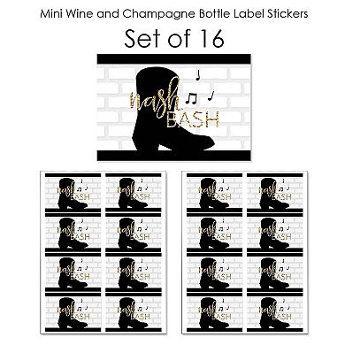 Big Dot Of Happiness Nash Bash - Mini Wine Bottle Stickers ...