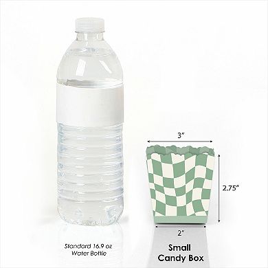Big Dot Of Happiness Sage Green Checkered Party - Mini Favor Boxes ...