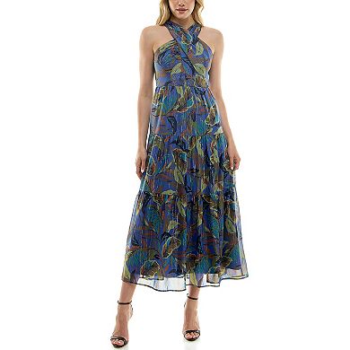 Women's Nicole Miller Criss Cross Halter Dress