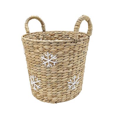 St. Nicholas Square® Water Hyacinth Snowflake Basket Table Decor