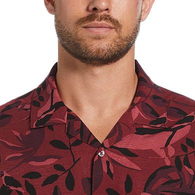 Men's Cubavera Exploded Print Short Sleeve Button-Down Shirt