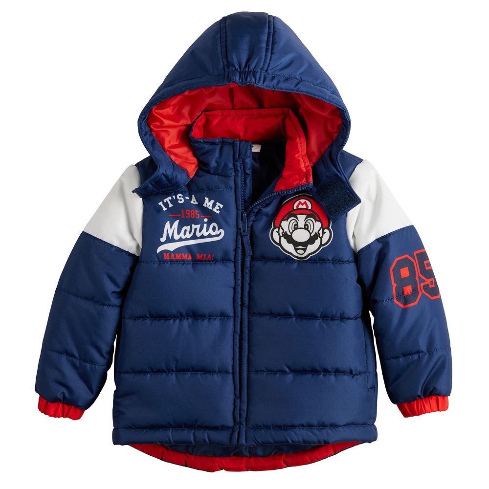 Toddler Boy Super Mario Puffer Jacket