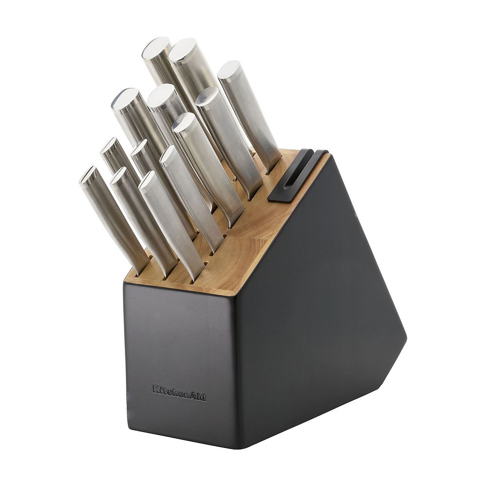 KitchenAid® Black Gourmet Knife Block 14-piece Set with Built in Sharpener