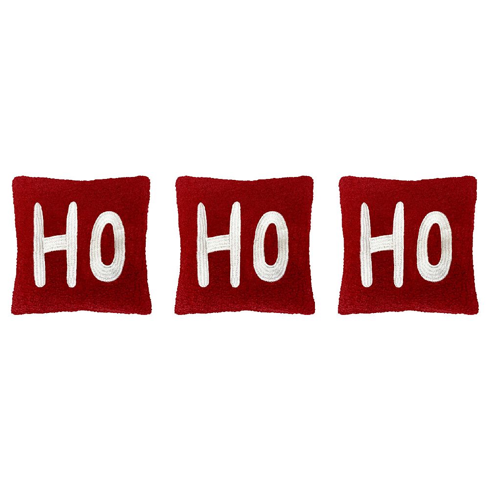 St. Nicholas Square® Ho Ho Ho Throw Pillow 3-piece Set