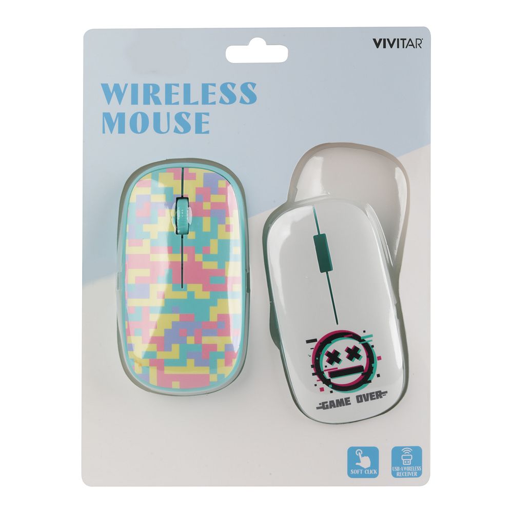 Vivitar Wireless Mouse with 3 Swappable Faceplates
