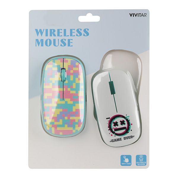 Vivitar Wireless Mouse with 3 Swappable Faceplates