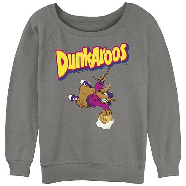 Juniors' Dunkaroos Logo Slouchy Terry Graphic Pullover