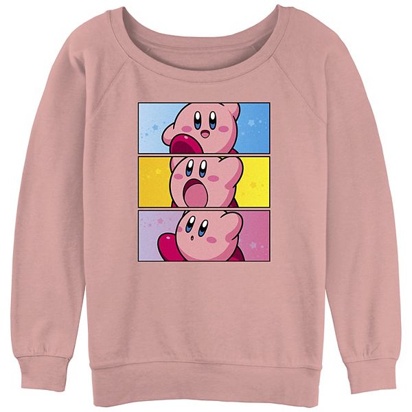 Juniors' Kirby Stack Portraits Slouchy Terry Graphic Pullover