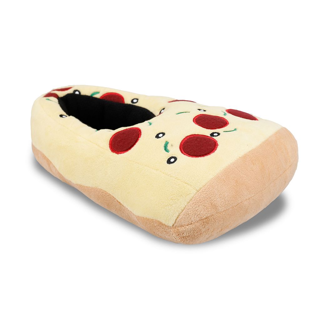 Wembley Pizza Slice Plush Memory Foam Adult Slippers