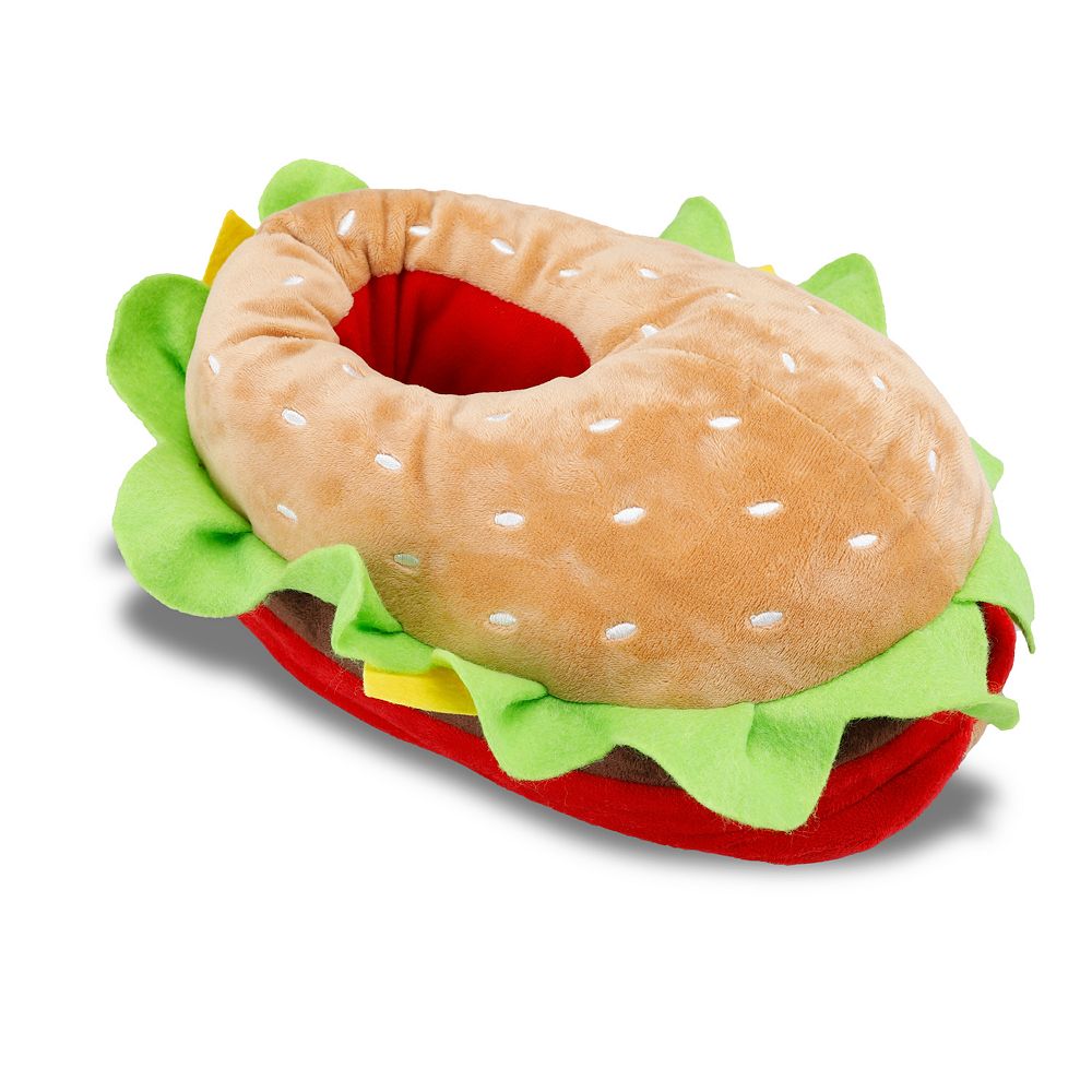 Wembley Plush Deluxe Cheeseburger Memory Foam Adult Slippers