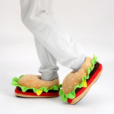 Wembley Plush Deluxe Cheeseburger Memory Foam Adult Slippers