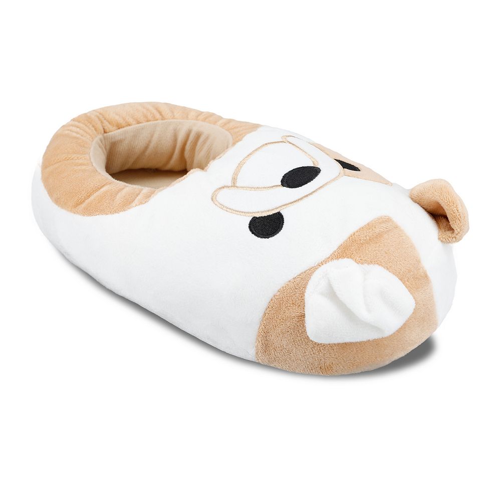 Wembley Plush Pug Puppy Dog Memory Foam Adult Slippers