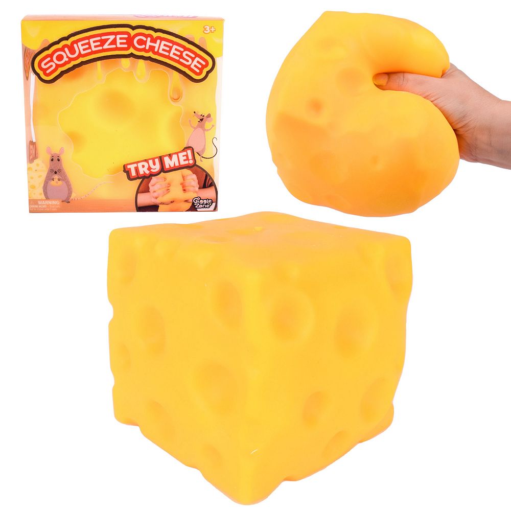 Giggle Zone Squeeze Cheese Squishy Cheese Block
