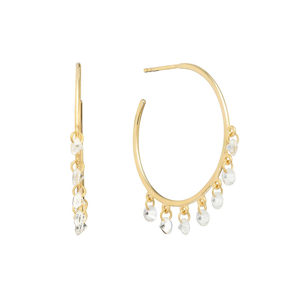 Athra NJ Inc 14k Gold Over Sterling Silver Multi Cubic Zirconia Drop ...