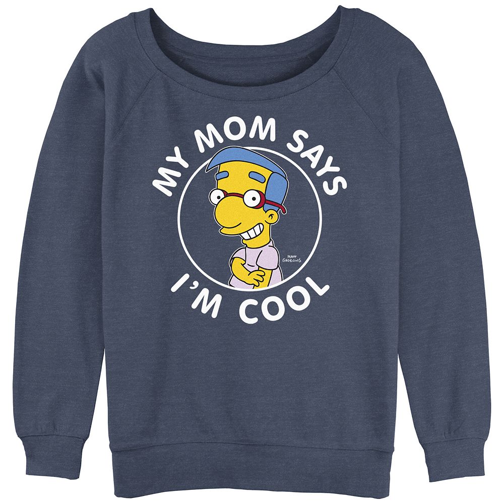 Juniors' The Simpsons Milhouse My Mom Says I'm Cool Slouchy Terry ...