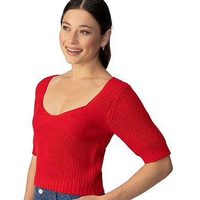 Women's Modern Supply by Sanctuary Short Sleeve Bustier Sweater