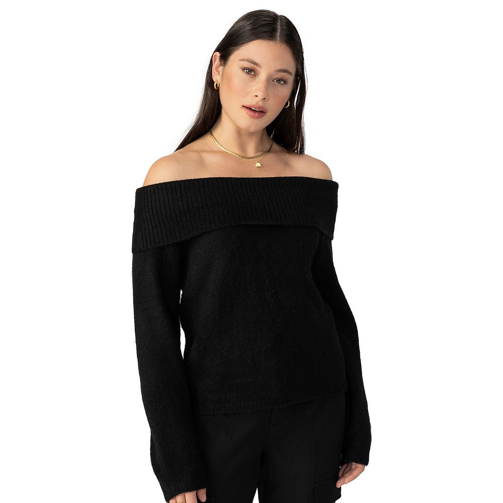 Women's Modern Supply by Sanctuary Foldover Off-Shoulder Long Sleeve ...