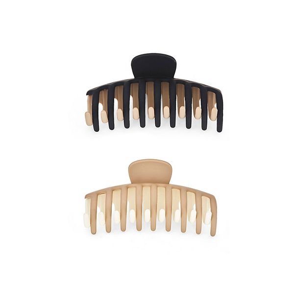 Two-Tone Claw Hair Clips 2-pack Set