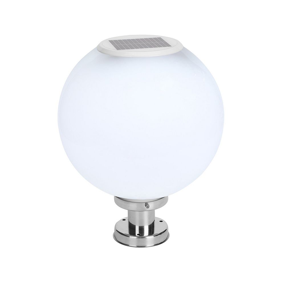 Techko Solar-Powered Sphere Pillar Light with Remote