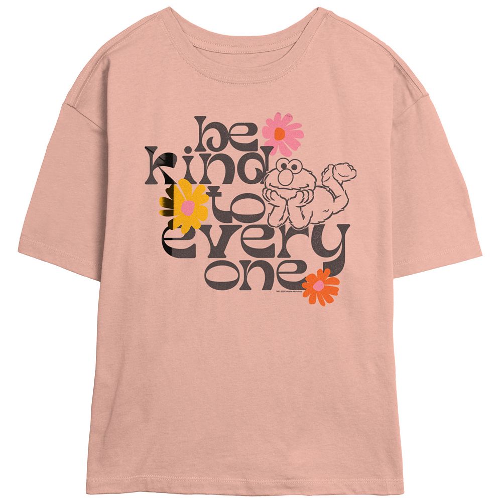 Juniors' Sesame Street Elmo Be Kind To Everyone Skimmer Graphic Tee