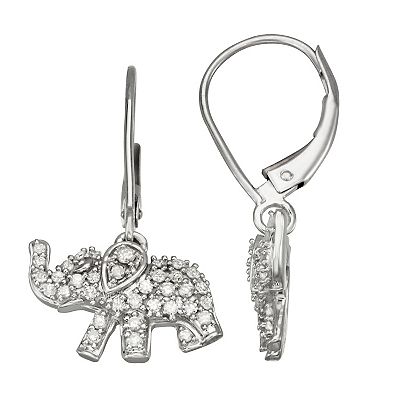 Diamond elephant earrings store
