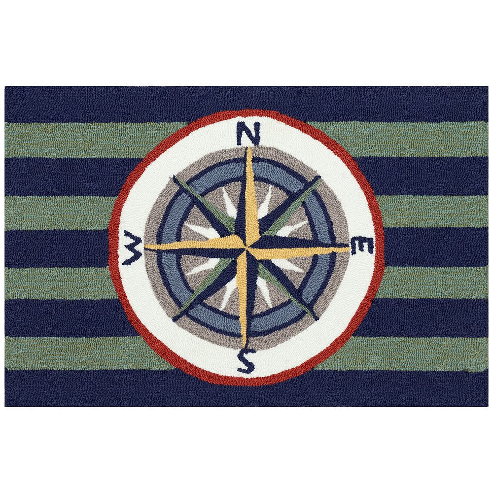 Liora Manne Frontporch Striped Compass Indoor Outdoor Mat