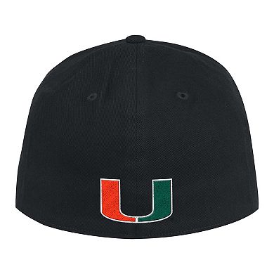 Men's adidas Black Miami Hurricanes Chant Flex Hat