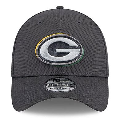 Men's New Era Graphite Green Bay Packers 2024 NFL Draft 39THIRTY Flex Hat