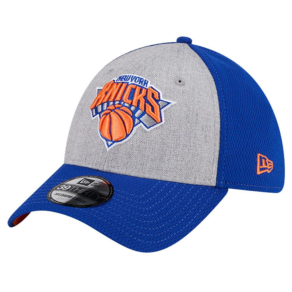 Men's New Era Heather Gray/Blue New York Knicks Two-Tone 39THIRTY Flex Hat