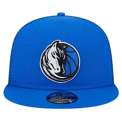 Men's New Era Blue Dallas Mavericks Evergreen Meshback 9FIFTY Snapback Hat
