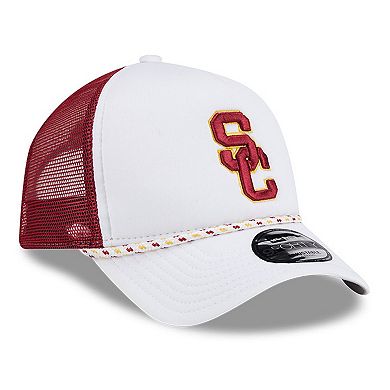 Men's New Era White/Cardinal USC Trojans Court Sport Foam A-Frame ...