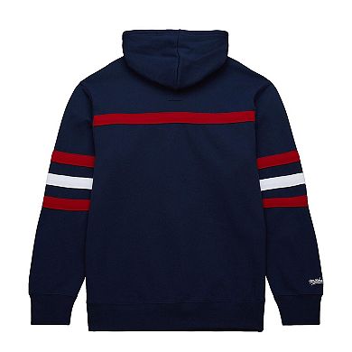 Men's Mitchell & Ness Navy Boston Red Sox Head Coach Pullover Hoodie