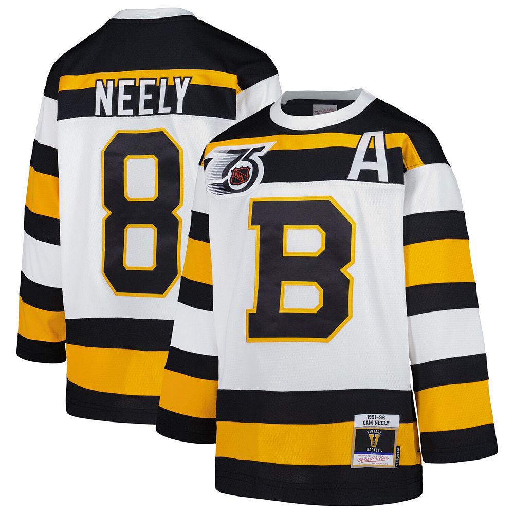 Youth Mitchell & Ness Cam Neely White Boston Bruins 1991 Blue Line ...
