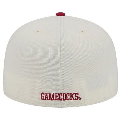 Men's New Era South Carolina Gamecocks Chrome White Vintage 59FIFTY ...
