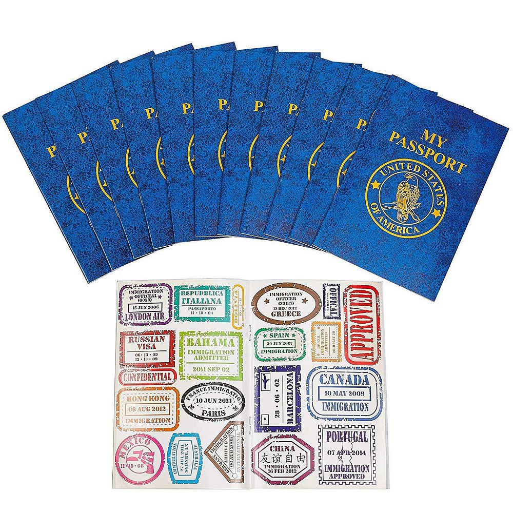 Scrapbooking Passport Sticker Book For Neutral And Girls