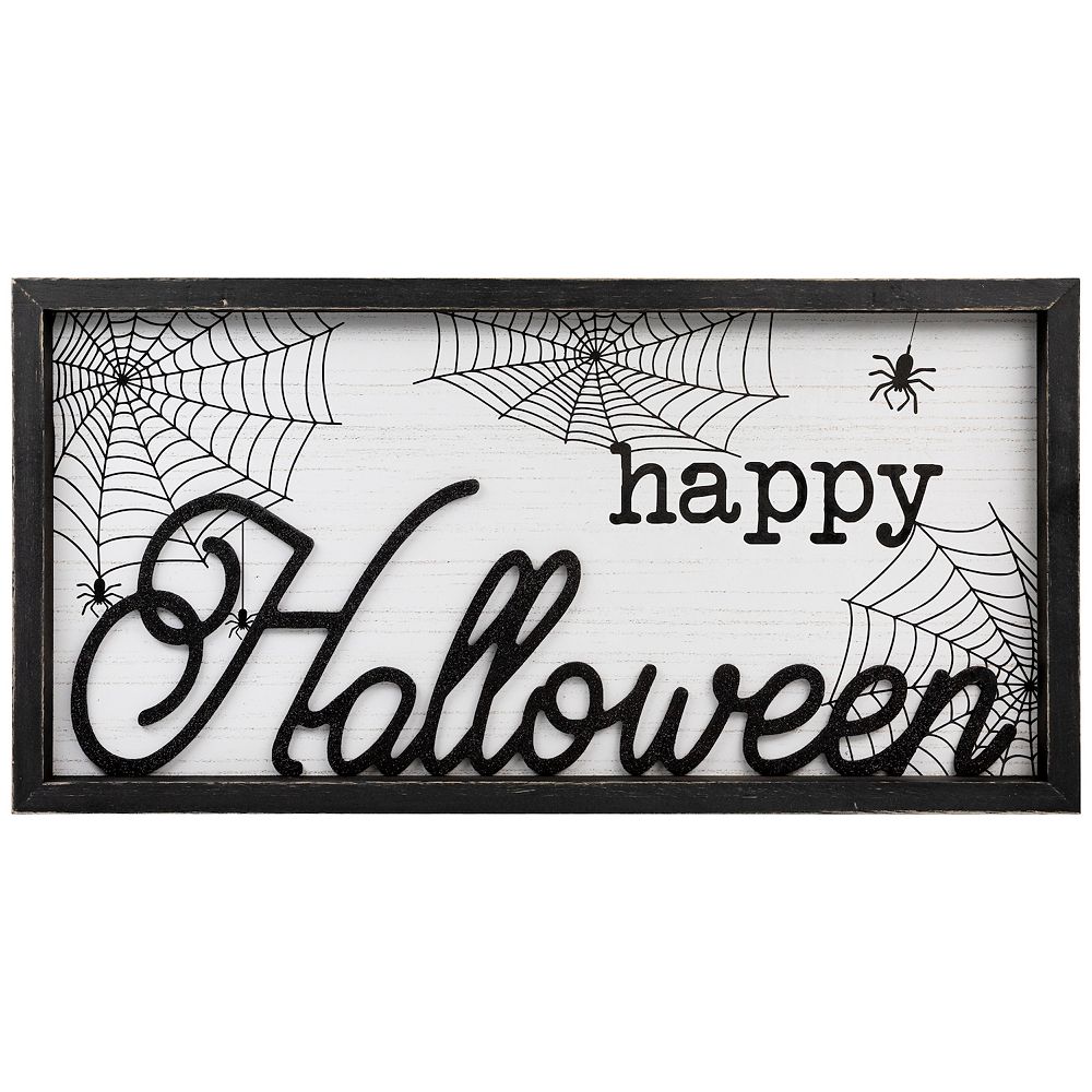 Northlight "Happy Halloween" Spider Web Wall Sign