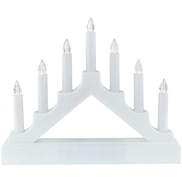 Northlight LED Lighted 7-Tier White Candelabra Christmas Table Decor