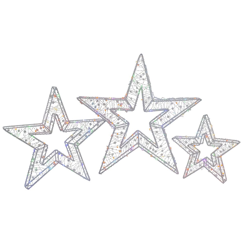 Northlight 23-in. 2-Piece LED Color Changing Stars Outdoor Christmas ...