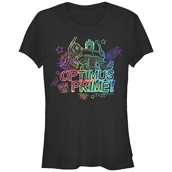 Juniors' Transformers Evergreen Optimus Pride Graphic Tee