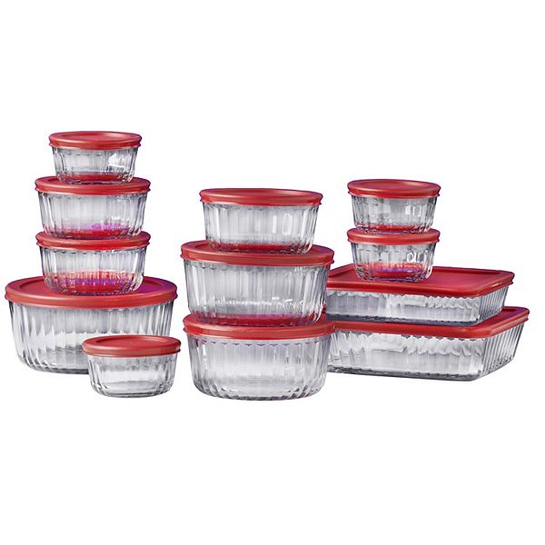 Anchor Hocking 24-piece Sculpted Food Storage Set